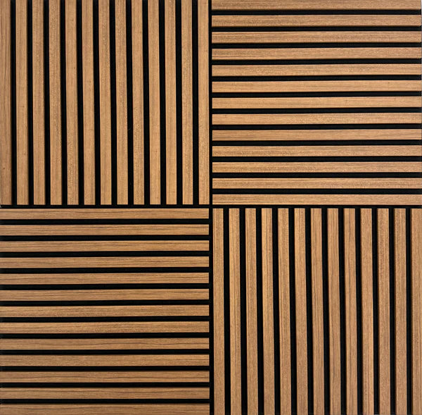 Teak | CrissCross Acoustic Wall Panels – Nova Luxe